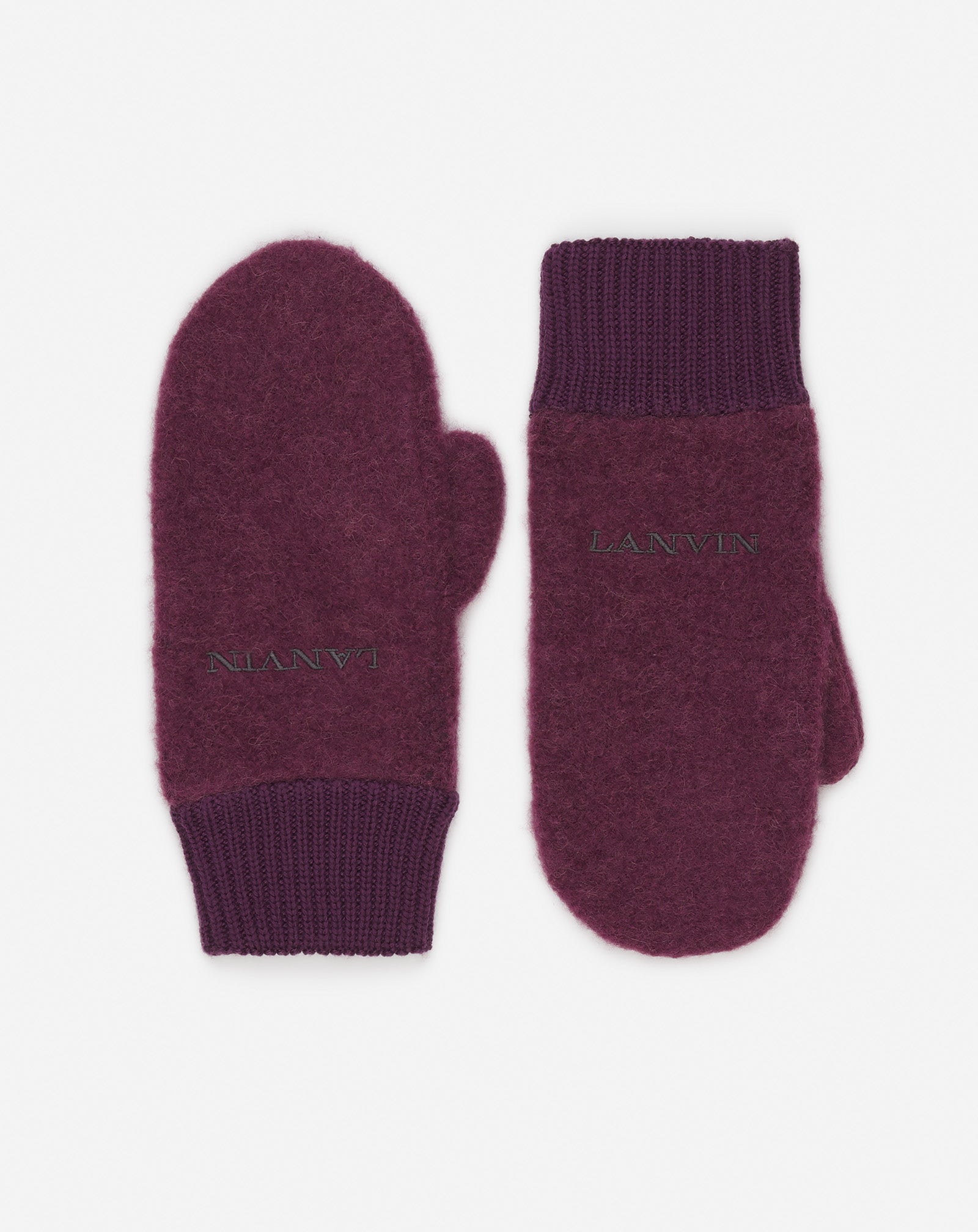 Red Wool Mittens | Lanvin
